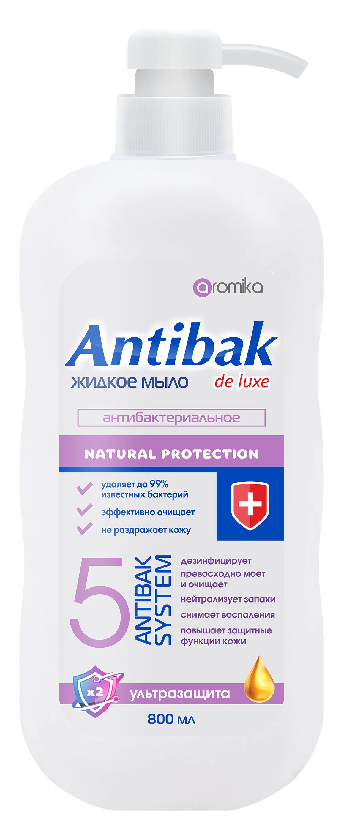 Антибактериальное жидкое мыло Antibak de luxe Ультразащита - купить в ...